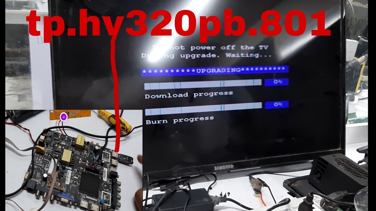 HOW TO SMARE LED TV FIRMWARE UPDATE tp hv320 pb801 - YouTube