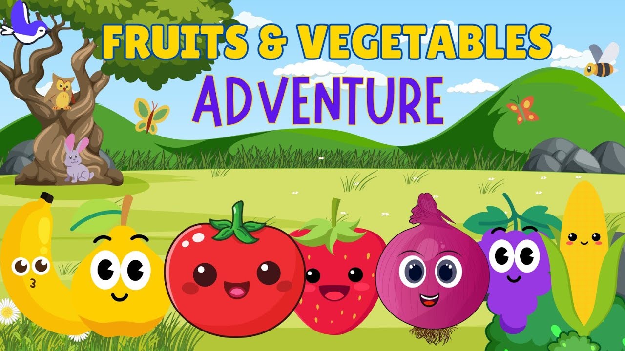 Name the Fruits and Vegetables! Fun Learning Game 🍊🍆 - YouTube