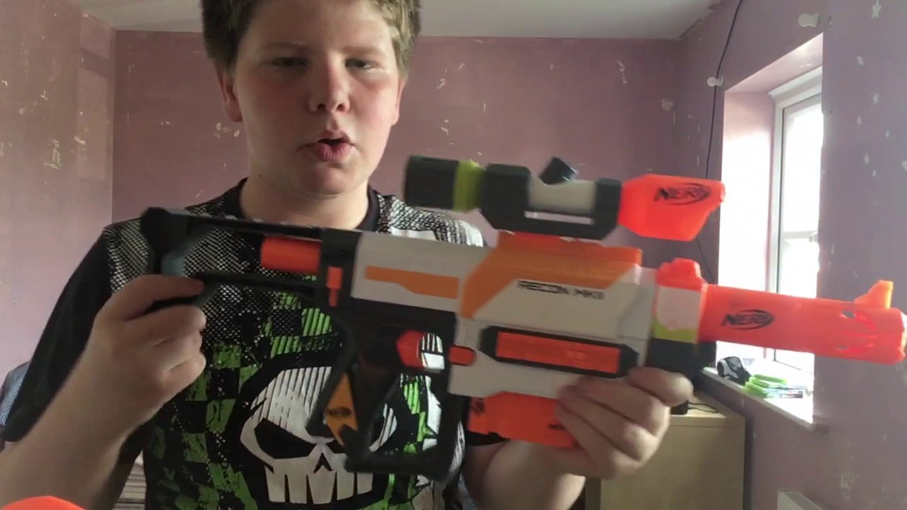 Nerf recon mk2 review + sniper kit + stock blaster - YouTube