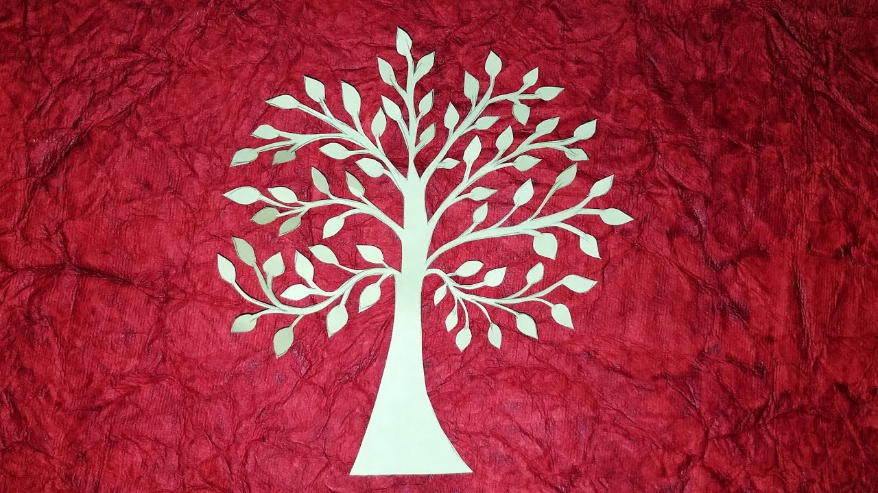 Tree design paper cutting// Unique Paper cut out - YouTube