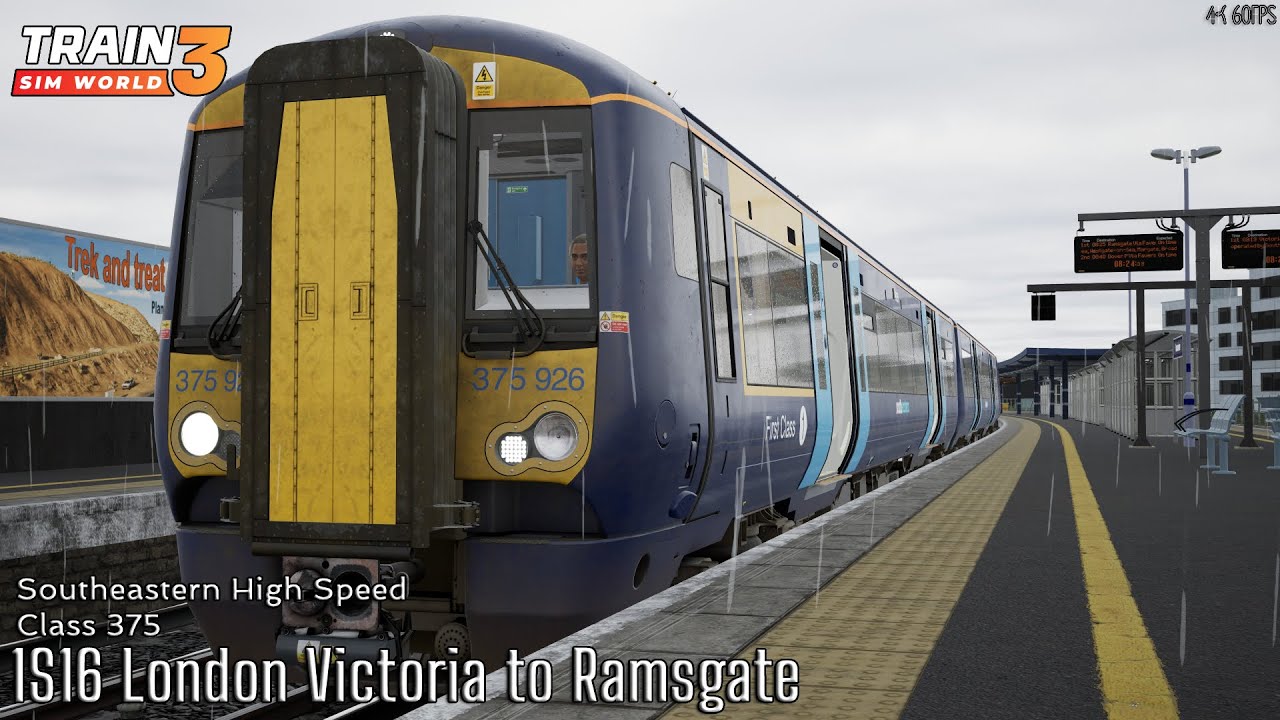 1S16 London Victoria to Ramsgate - Southeastern High Speed - Class 375 ...