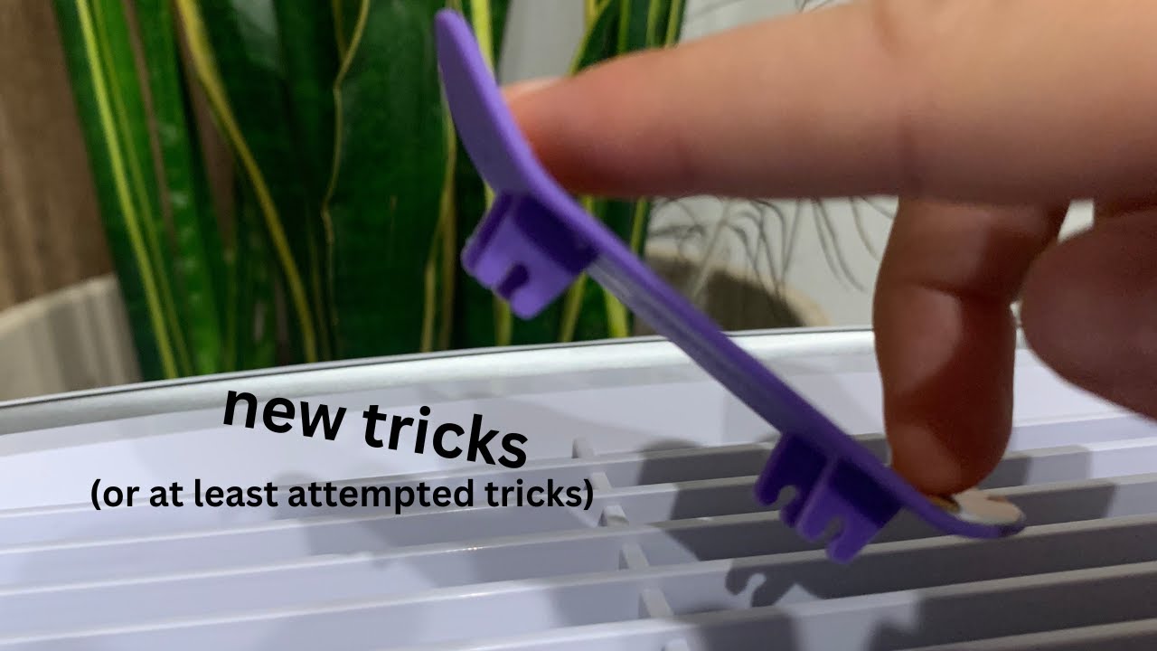 new ollie trick on finger hoverboard - YouTube