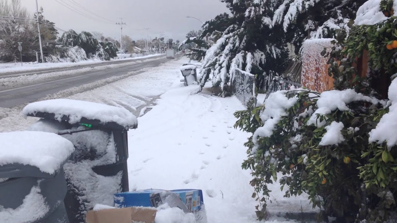 Wildomar winter snow 2014 - YouTube