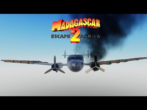 ROBLOX - Madagascar 2 Espace to Africa Plane Crash (Parody)