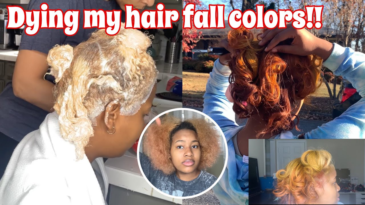 WATCH ME DYE MY NATURAL HAIR 3 DIFFERENT COLORS *FALL EDITION - YouTube