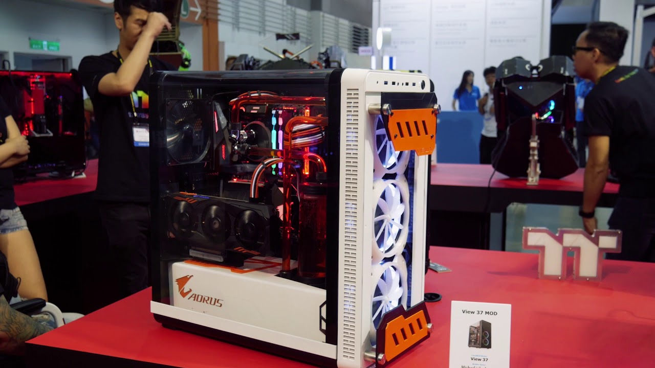 Madmods PC Modding in Computex 2018 with Aorus and Thermaltake - YouTube