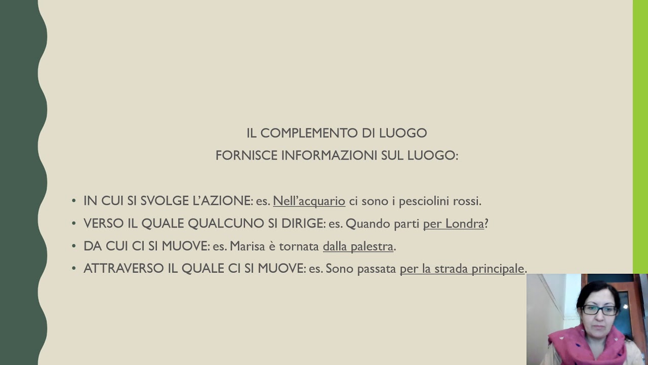 Il complemento di luogo - YouTube