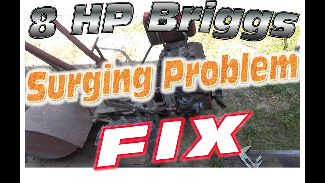 8 HP Briggs Surging Problem Fix - YouTube