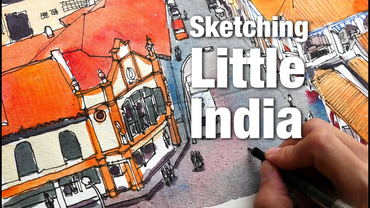 Little India Sketch Timelapse (19 Jun 2016) (4K) - YouTube