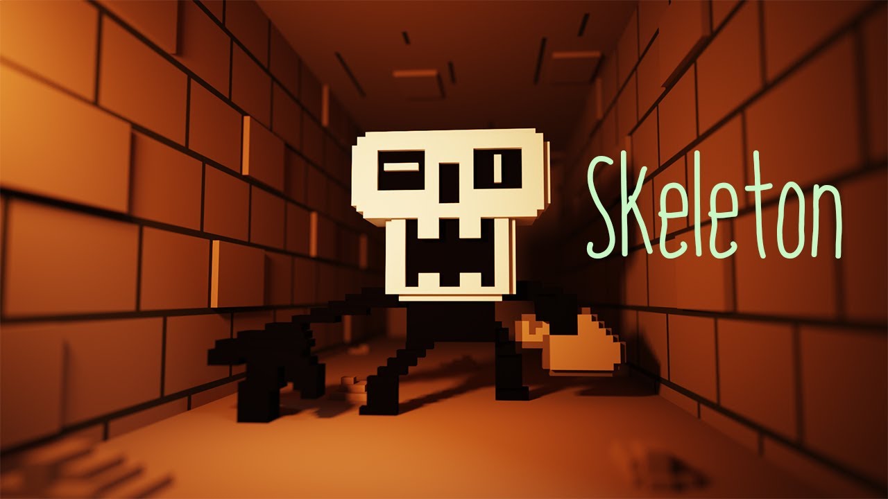 Skeleton Dungeon - Voxel Art - YouTube