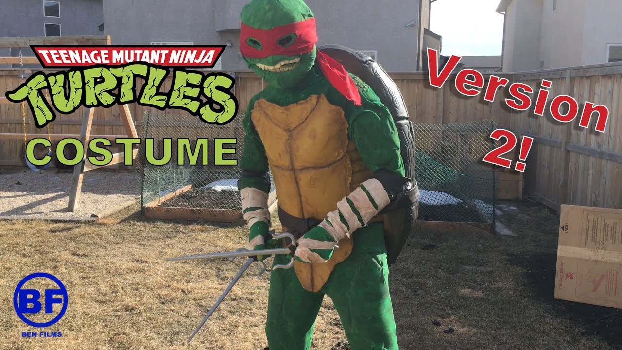 Homemade Ninja Turtle Costume Version 2 - YouTube