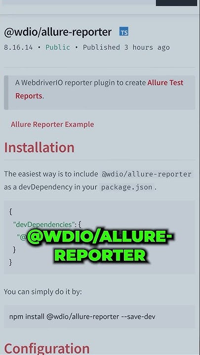 Generate Allure Report with WebdriverIO 📊 - YouTube