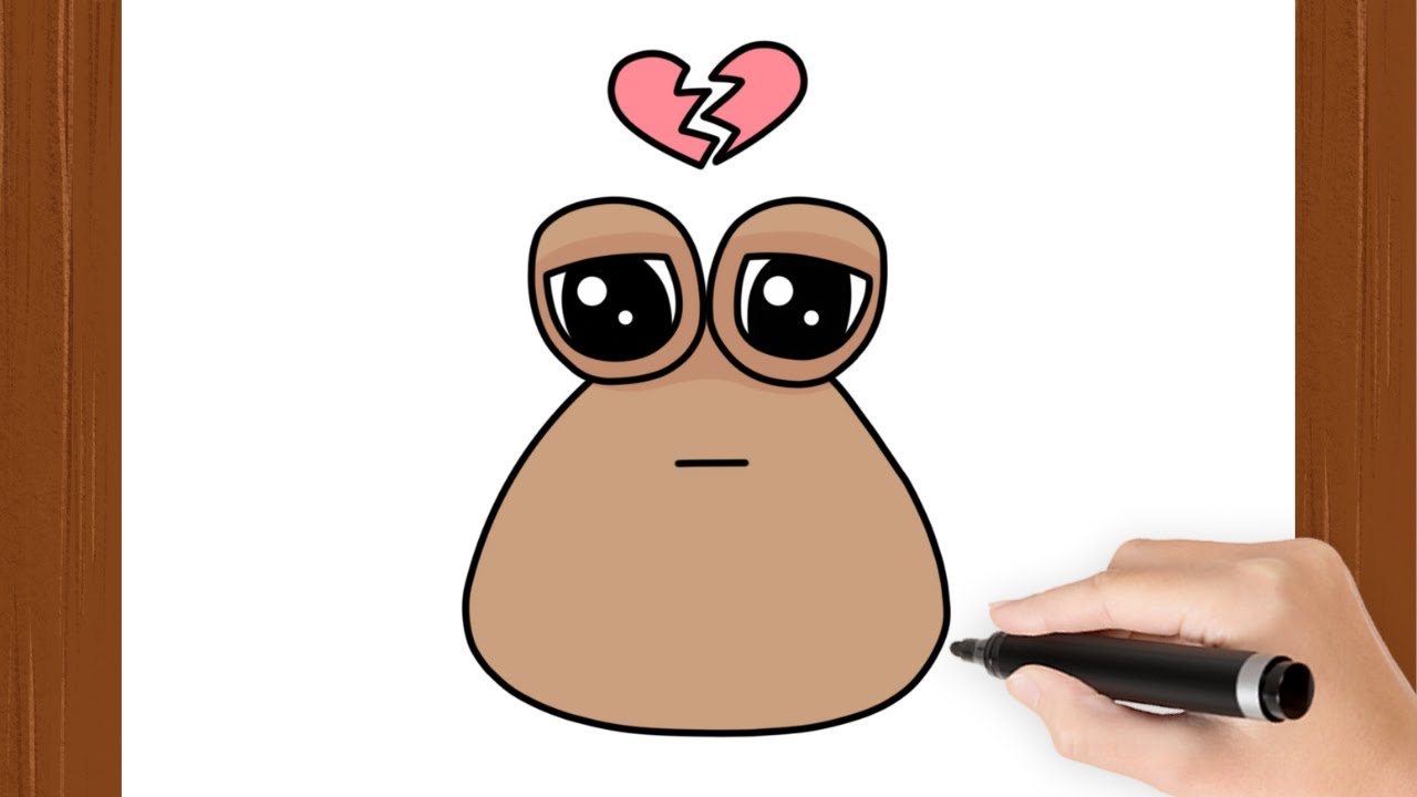 How To Draw a SAD POU I ROBLOX - YouTube