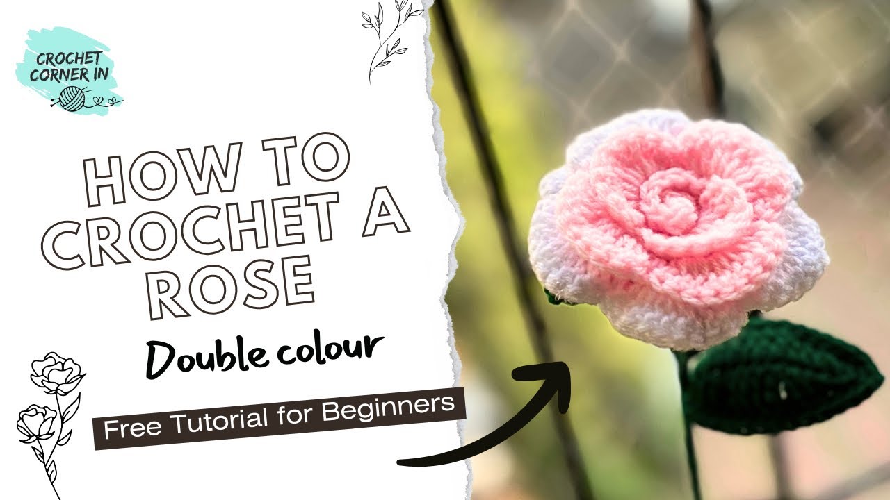 Crochet Rose Tutorial (Beginner friendly pattern) Part 1 - YouTube