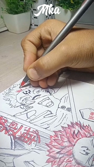 Part -3 Sukuna🥰😈 manga panel drawing | #shorts #drawing #sukuna - YouTube