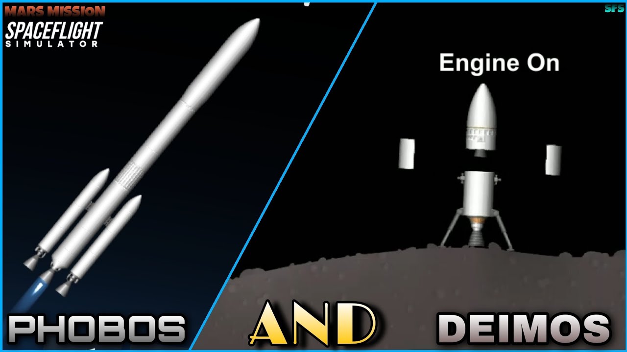 Mars Moons PHOBOS AND DEIMOS Landing Mission Launch in spaceflight ...