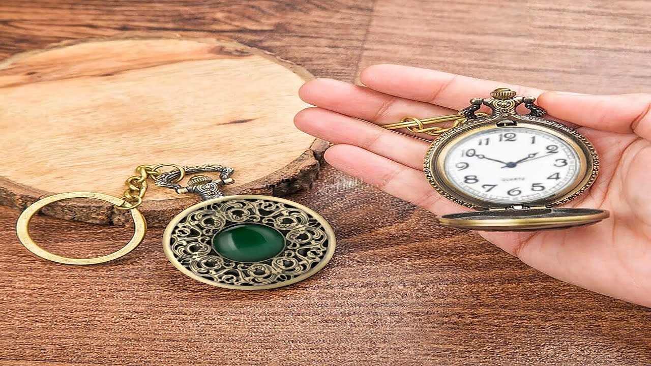green crystal pocket watch - YouTube