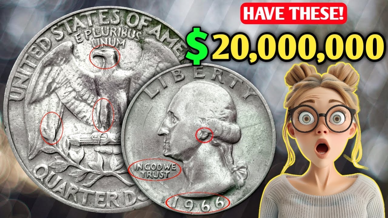 The Most Rare 1966 Error Washington Quarter Coin Value | How Much is a ...