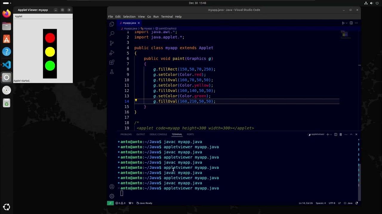 Java Applet Lab: Traffic Light | Part 8 | BCA | BSc CS | Malayalam | BCA Resources | Sem 5 ...