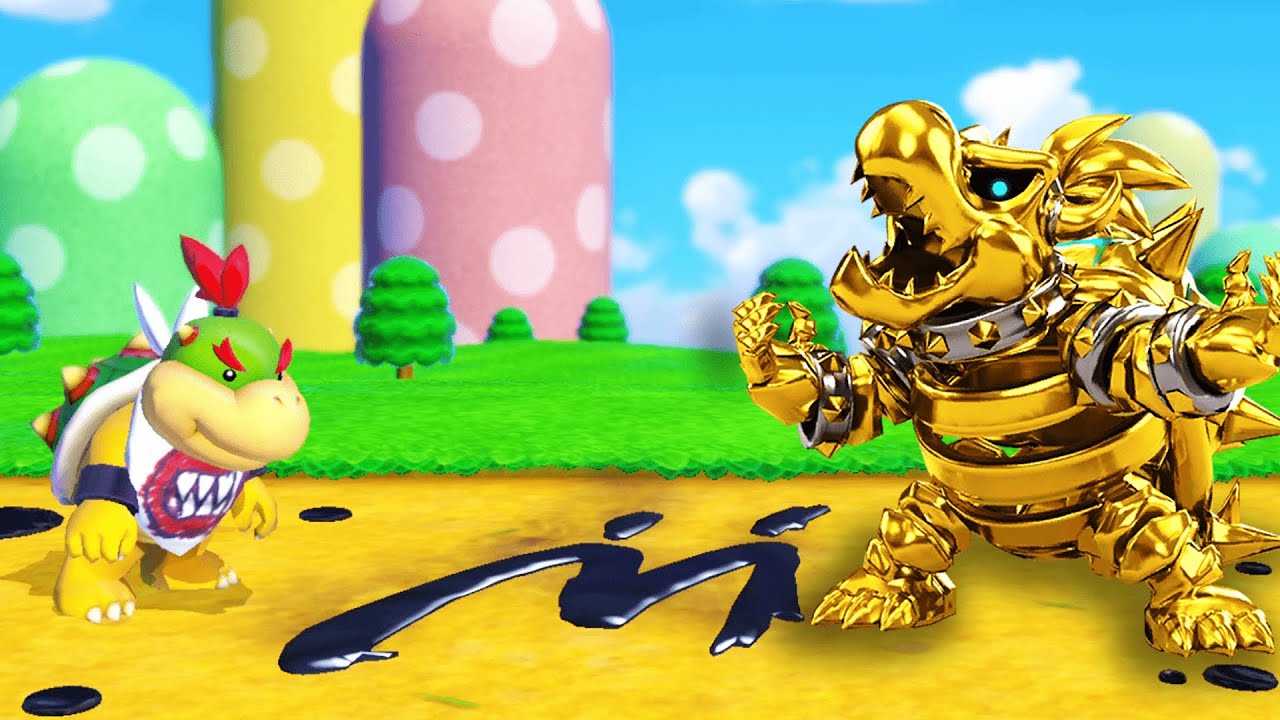 Bowser's Fury - Bowser Jr. vs Golden Dry Bowser #01 4K60FPS - YouTube