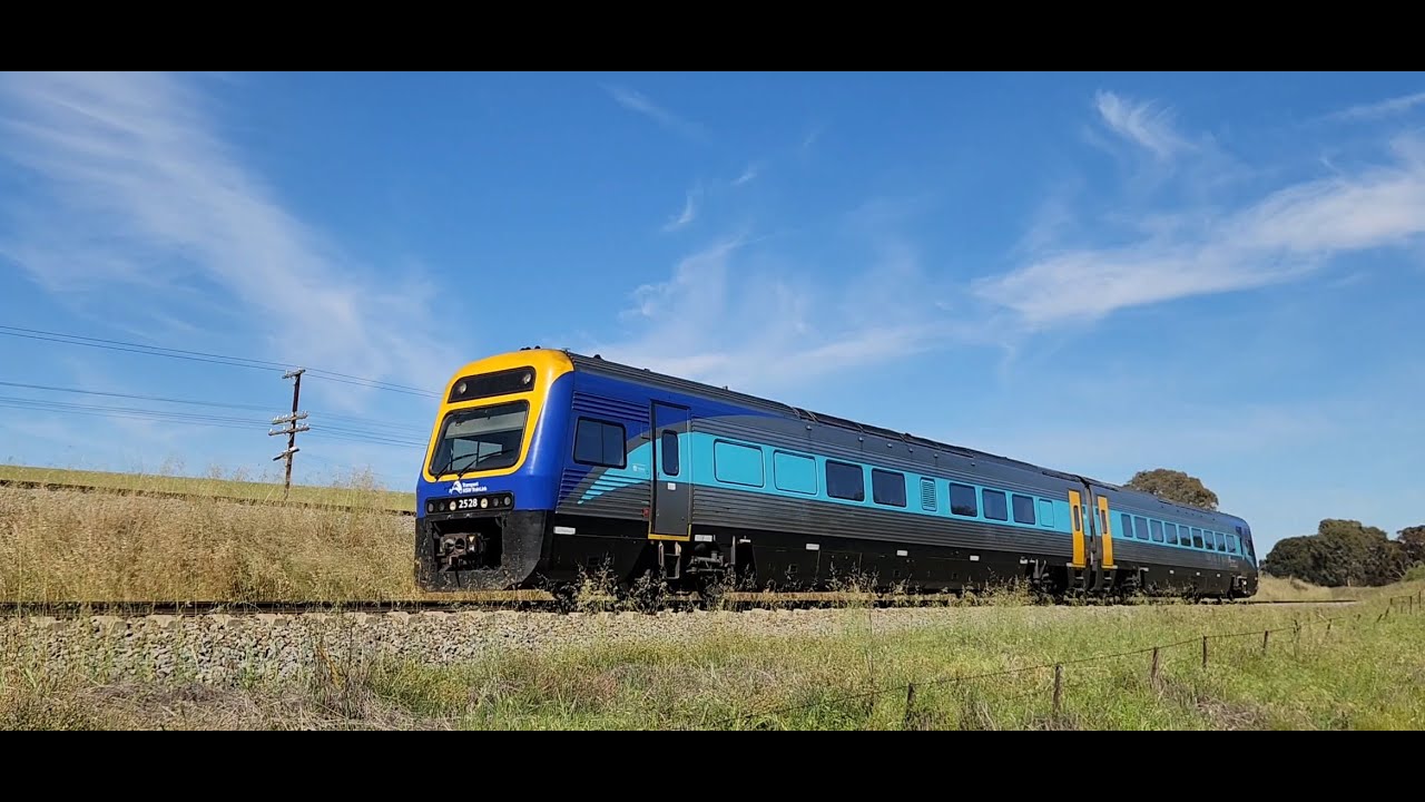 The Griffith Xplorer at Marinna (Down train: 19-10-2024) then at Junee ...