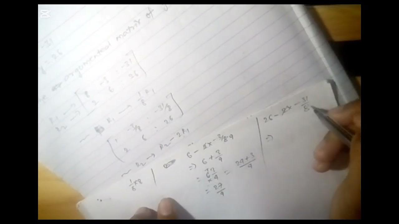 Row equivalent method - YouTube