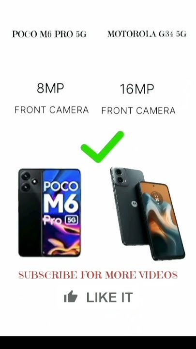 POCO M6 PRO 5G VS MOTOROLA G34 5G (SUBSCRIBE FOR MORE VIDEOS) - YouTube
