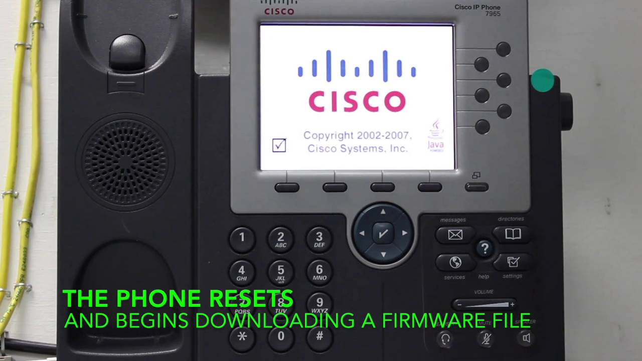 Factory Reset Cisco 7965 Re-Image in Real Time - YouTube