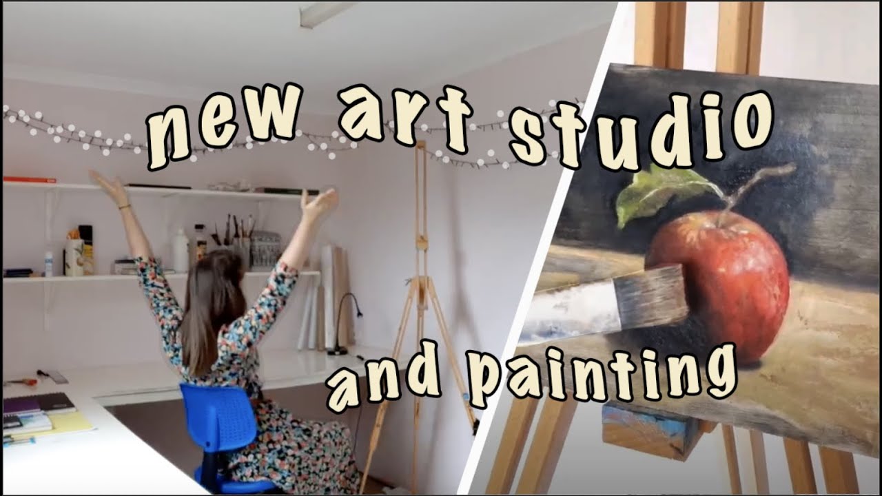 Setting up my ART STUDIO & getting back into PAINTING - YouTube
