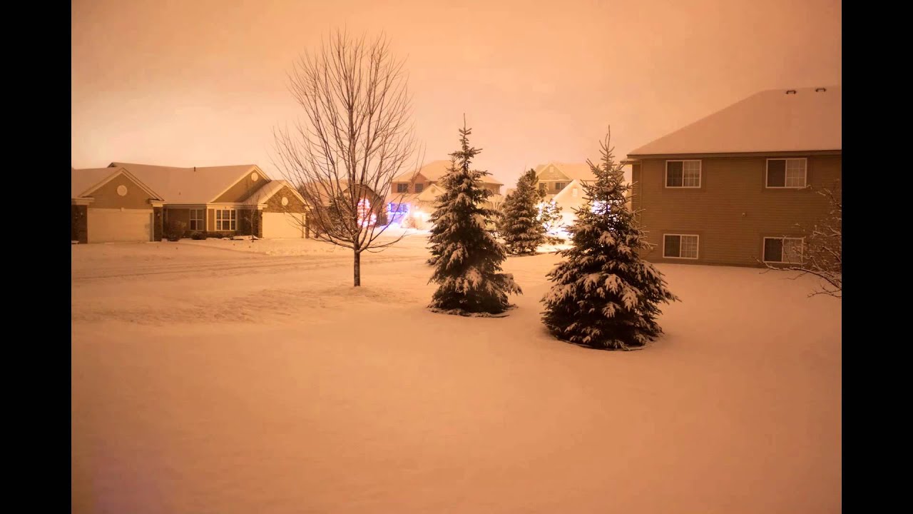 Snow Time Lapse November 30 - December 1, 2015 - YouTube
