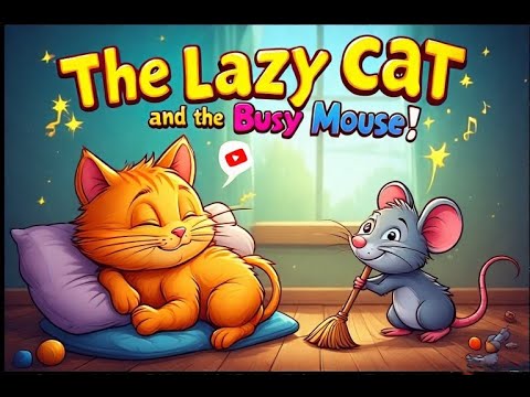 The Lazy Cat and the Busy Mouse | A Fun Story Song for Toddlers | Learn ...