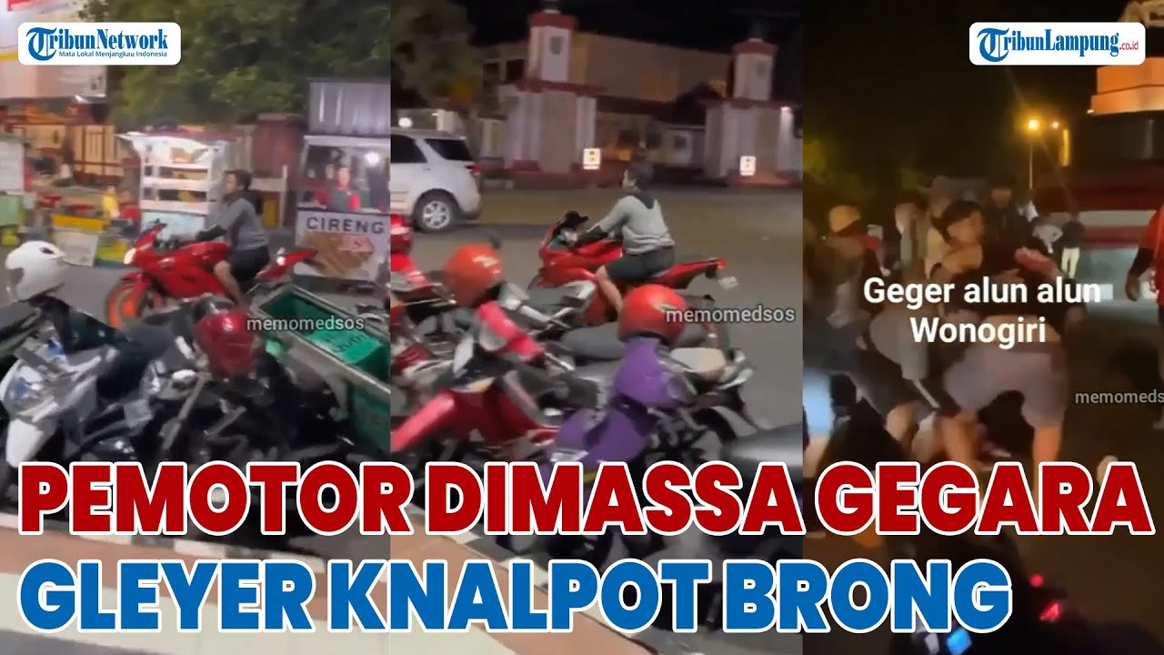 Pemotor Dimassa Gegara Gleyer Gleyer Knalpot Brong Di Alun Alun Masjid