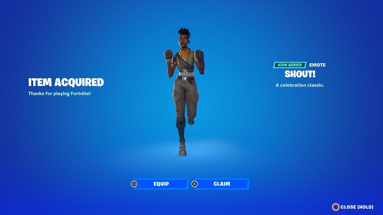 NEW SHOUT EMOTE IN FORTNITE - YouTube