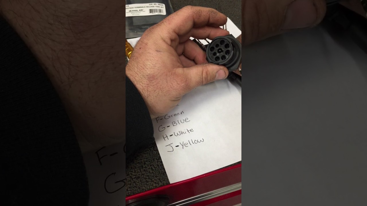 J1939 data connector pin removal install - YouTube