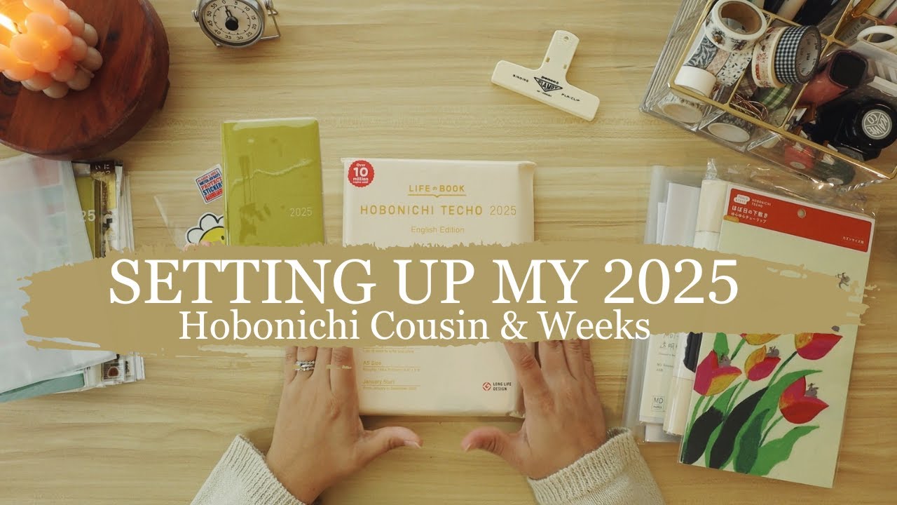 MINIMALLY SETTING UP MY 2025 HOBONICHI COUSIN AND WEEKS - YouTube