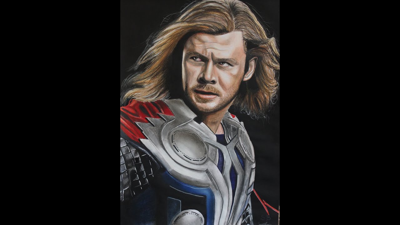 How I draw Chris Hemsworth (Thor 2: The dark world) - YouTube