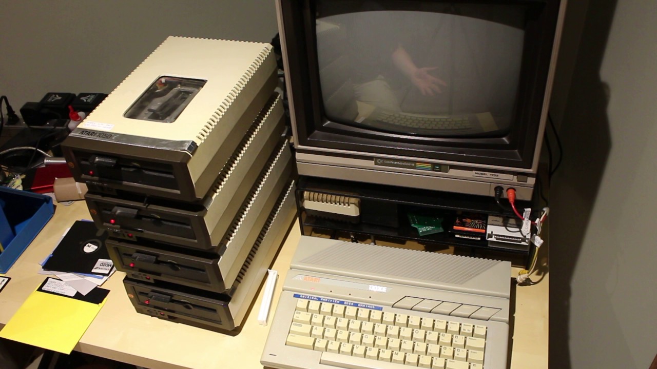 Atari Happy 1050 Four Drive Duplication Station! - YouTube