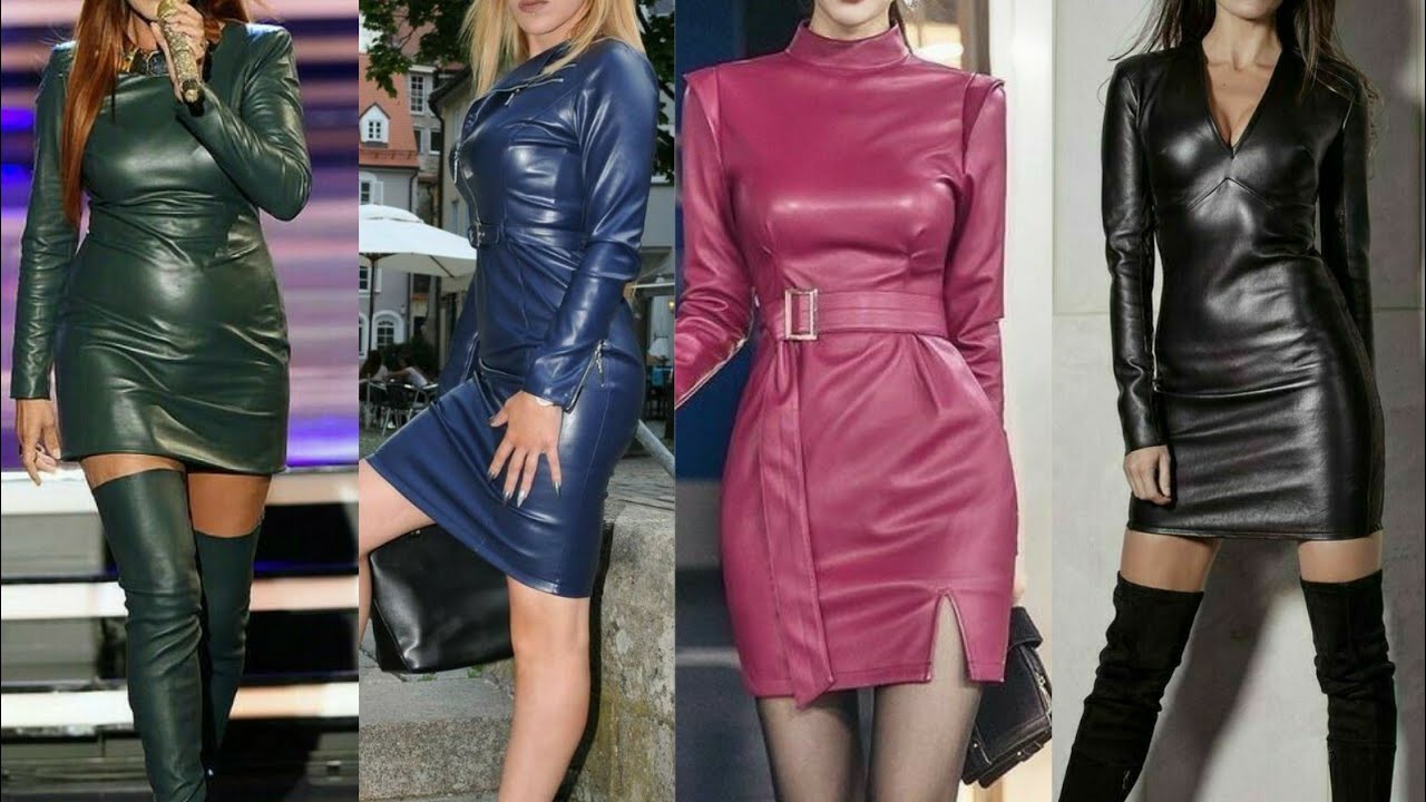 latest and very stylish leather outfits for women and girls - YouTube