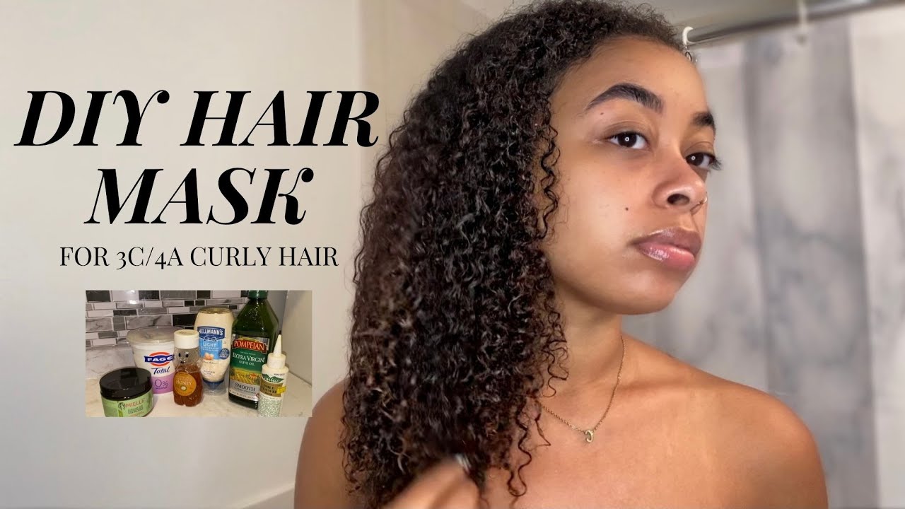 DIY HAIR MASK FOR 3C/4A CURLY, NATURAL HAIR! - YouTube