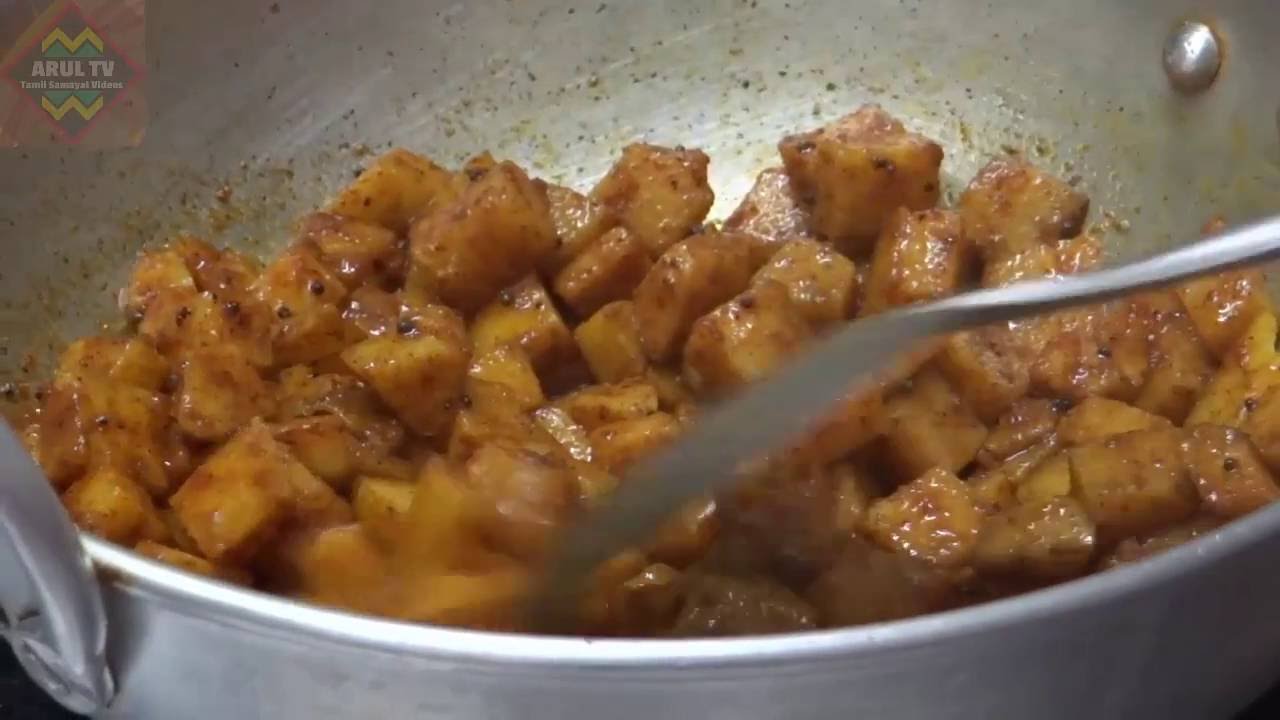 How to make karunai kilangu fry in tamil - Senai Kilangu FRY ! - YouTube