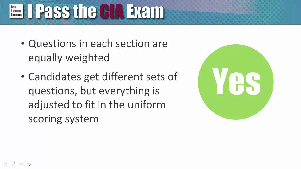 CIA Exam Scoring Mechanism - YouTube