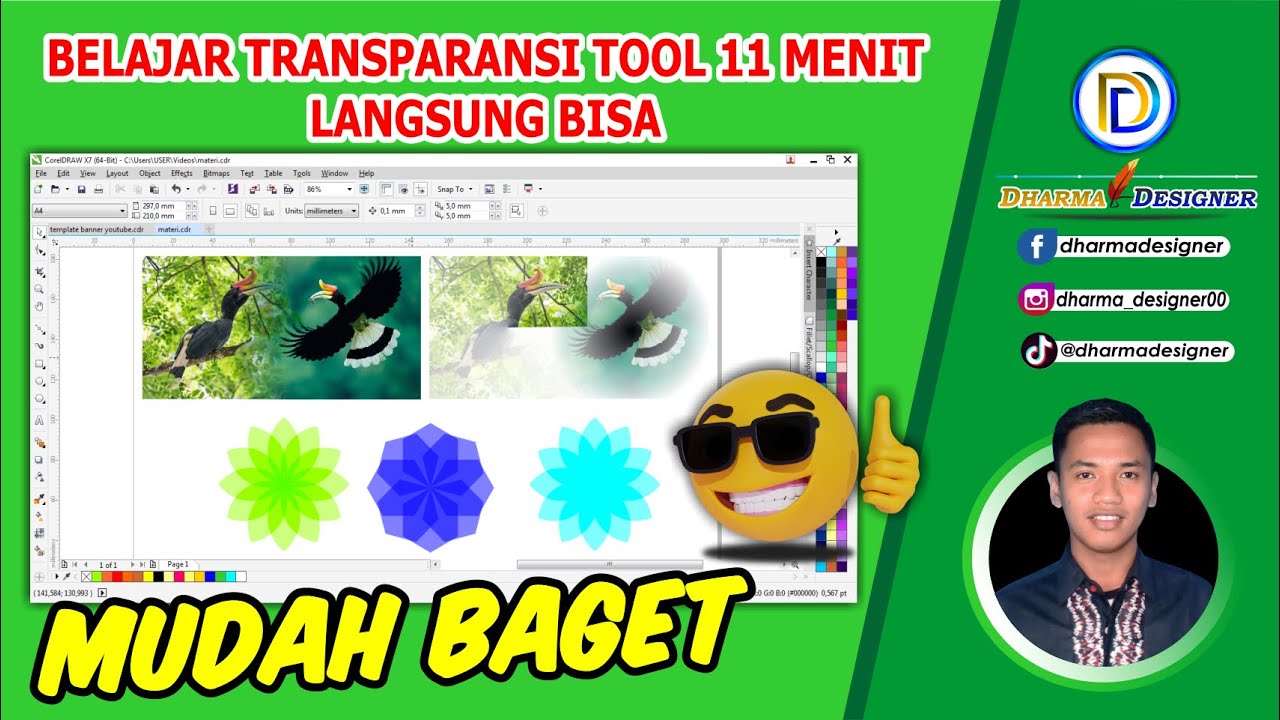 Tips dan Trik Menggunakan Transparency Tool di CorelDRAW - Tutorial ...