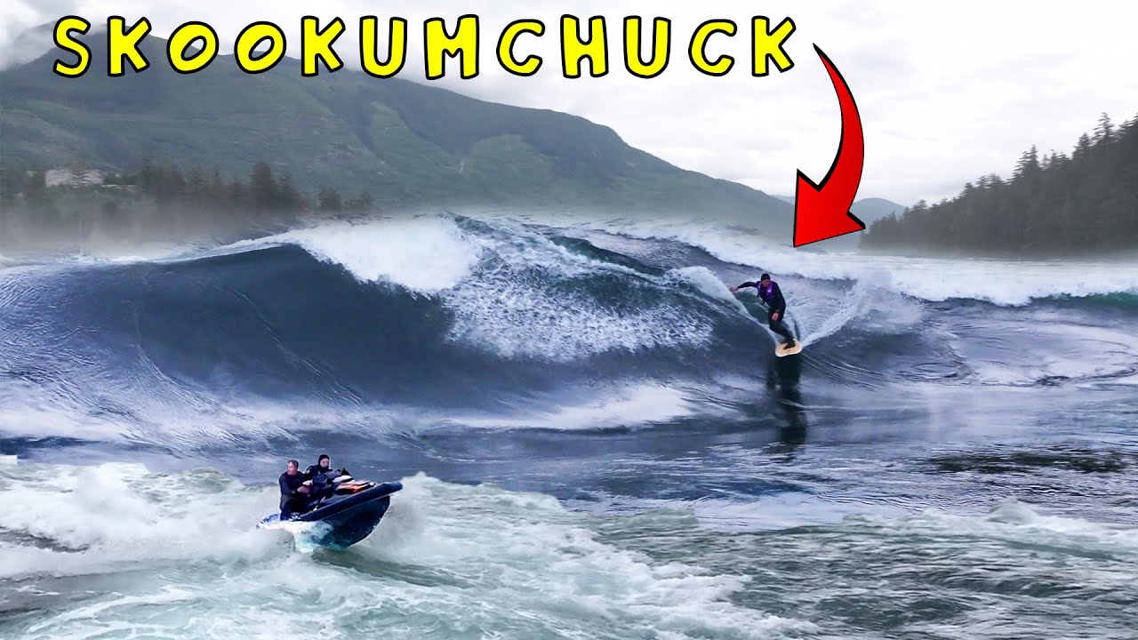 Massive 20ft Tidal Surge Causes 6-8ft WAVE in Skookumchuk Narrows w ...