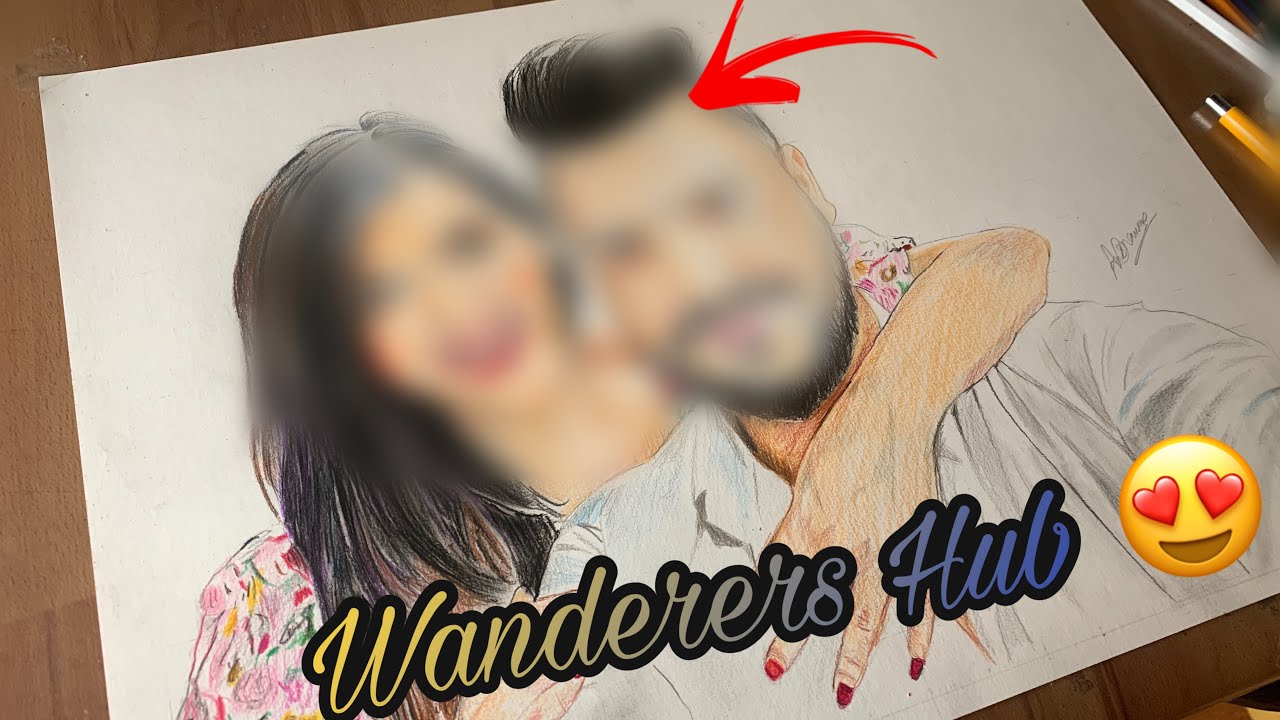 Drawing @WanderersHub 😍/ ( Prerna And Harsh ) drawing - YouTube