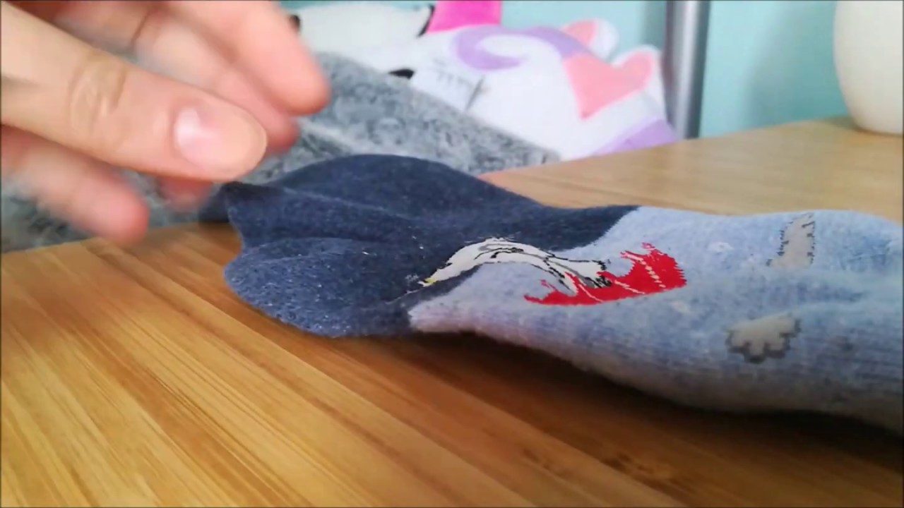 Turning a single sock into a jacket patch - YouTube