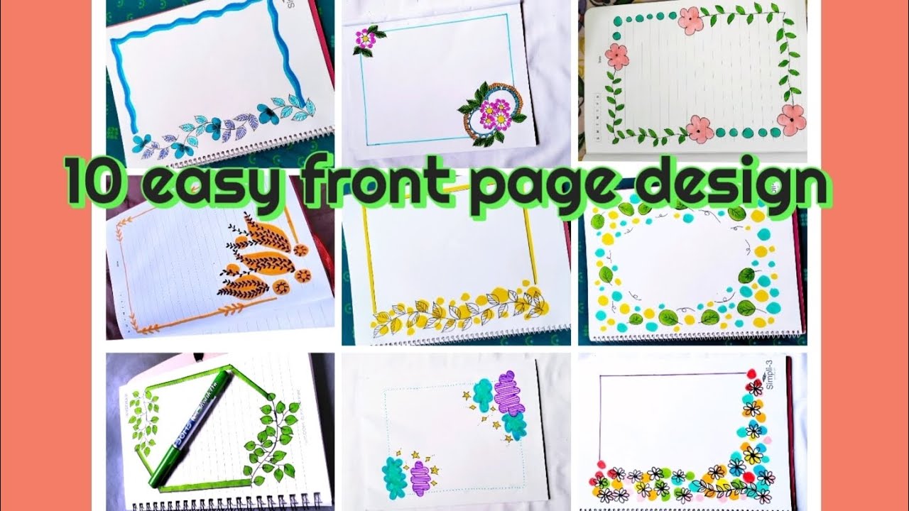 10 easy front page design ️ ️ - YouTube