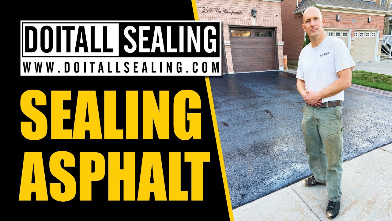 Asphalt Driveway Sealing (4K) - YouTube