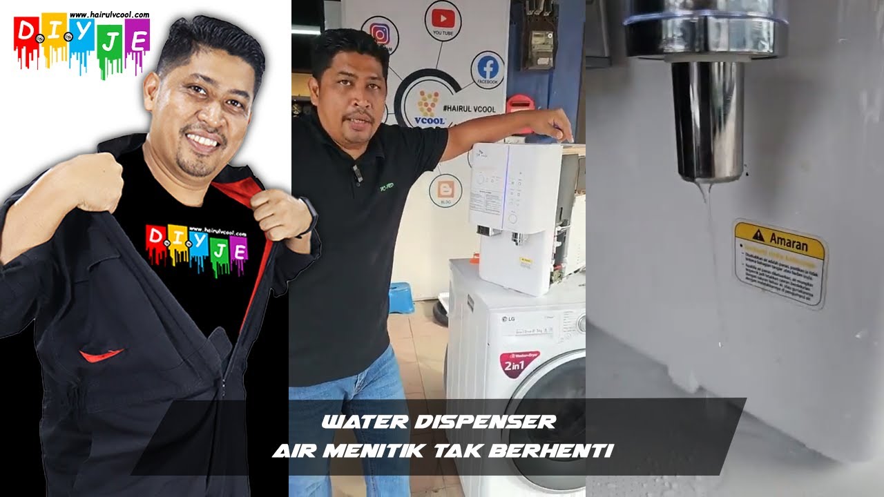 Water dispenser air menitik tak berhenti - YouTube