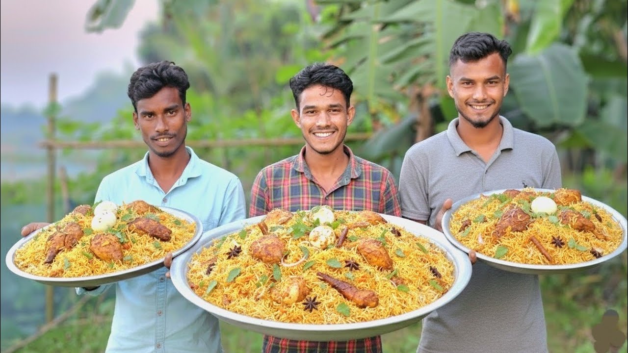 Traditional Wood-Fire Chicken Biryani | Massive Village Style Cooking ...