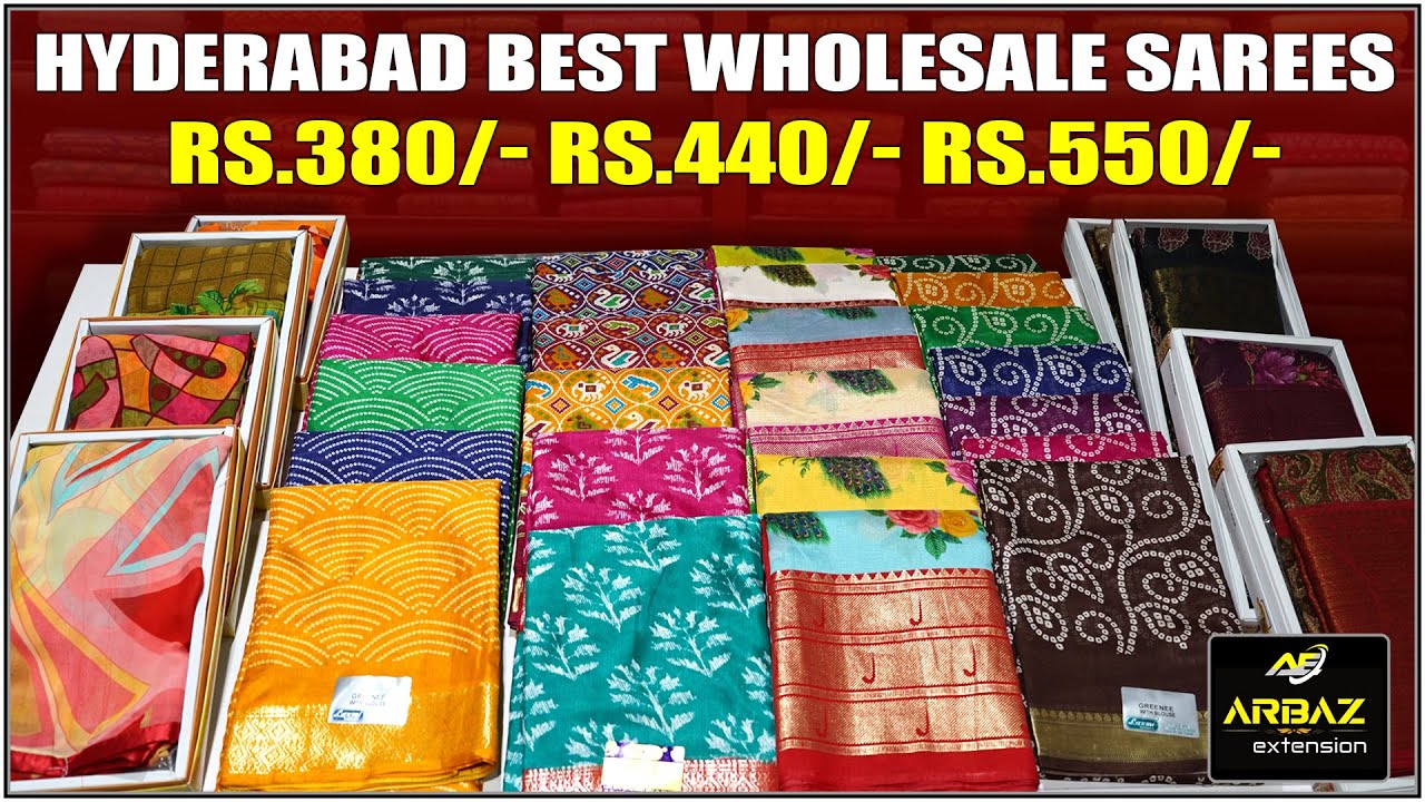 Latest Fancy Sarees Collection @Arbaz Extension || Hyderabad Wholesale ...